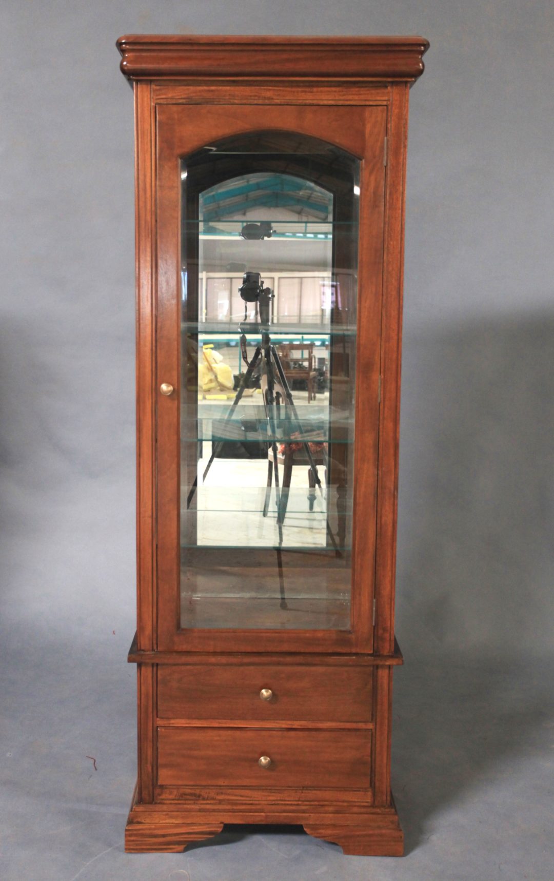 Solid Mahogany 1 Door Reproduction Display Cabinet | Turendav Australia ...