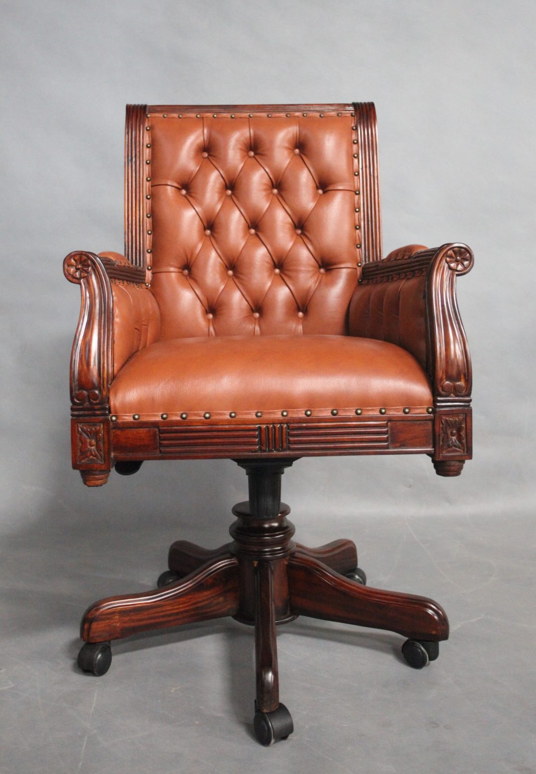 Solid Mahogany Wood Office Chair / Classic Chair | Turendav Australia ...