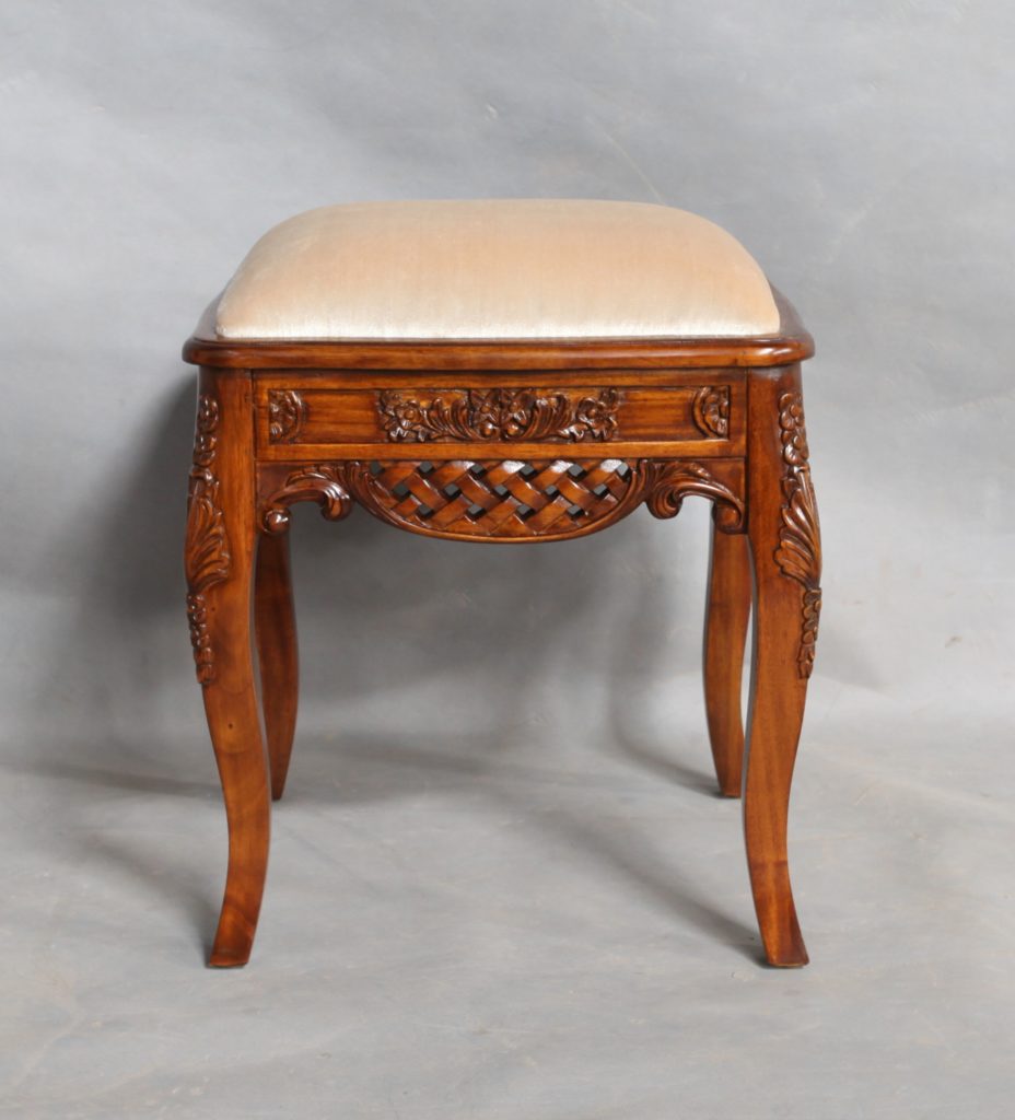 Solid Mahogany Wood Hand Carved Stool | Turendav Australia | Antique ...