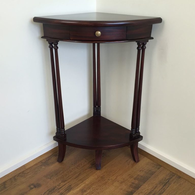 Solid Mahogany Wood Corner Lamp Table | Turendav Australia | Antique ...