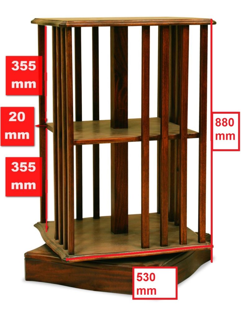 Mahogany Wood Revolving Bookcase | Turendav Australia | Antique ...